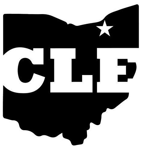 Amazon.com: Cleveland Ohio State Map - Sticker Graphic - Auto, Wall ...
