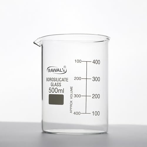 ISKO® Borosilicate Glass Beaker 500 ml (set of 2) : Amazon.in ...