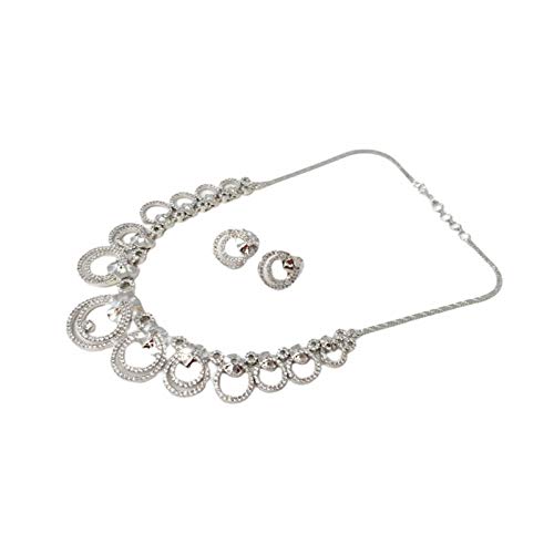 Buy Varahi Imitation Silver Brass Jewellery Set for Women (MV-118) at ...