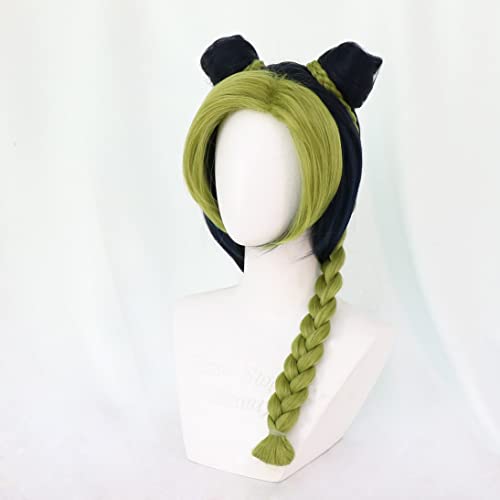 Anime JJBA Jolyne Kujo Cosplay Wig Jolyne Cujoh Buns Braided Synthetic ...