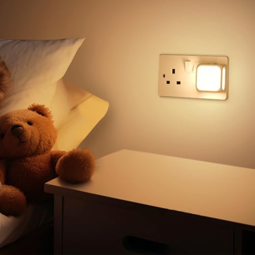 PURSNIC Night Light Plug in Wall 2 Pack, with Dusk to Dawn Photocell ...