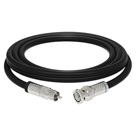 Amazon.com : Black, 6 ft BNC to RCA RG6 Cable - Professional Grade ...