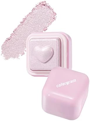 Amazon.com : COLORGRAM Milk Bling Heartlighter 02 Pink Heart | Silky ...