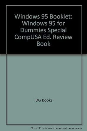 Windows 95 Booklet: Windows 95 for Dummies Special CompUSA Ed. Review ...