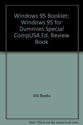 Windows 95 Booklet: Windows 95 for Dummies Special CompUSA Ed. Review ...