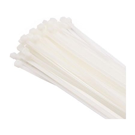 Amazon.com: GTSE 14 Inch White/Clear Zip Ties, 100 Pack, 40lb Strength ...