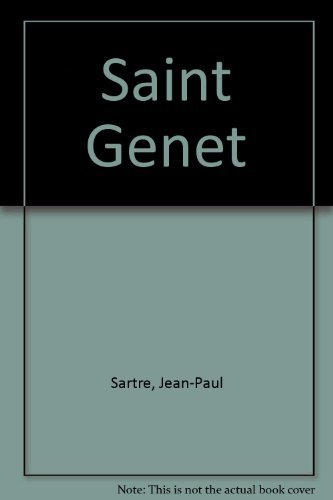 Saint Genet: Actor and Martyr: Sartre, Jean-Paul: Amazon.com: Books