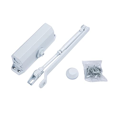 Door Closer with Force Retainer 2. White (Doors 70/90 cm) – BigaMart