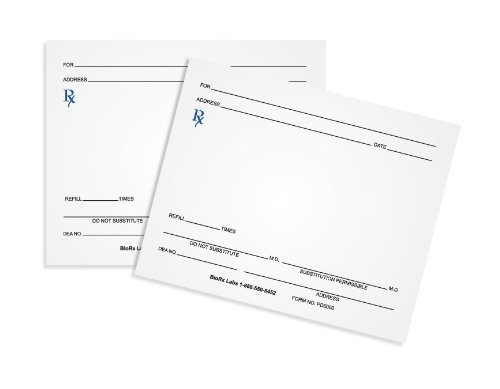 Amazon.com: Prescription Pads (100 Sheets per Pad) [Pack of 10 Pads ...