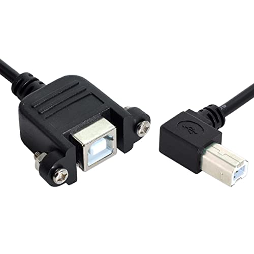 CY USB Type-B Male to Female Extension Cable 50cm Right Angled 90 ...