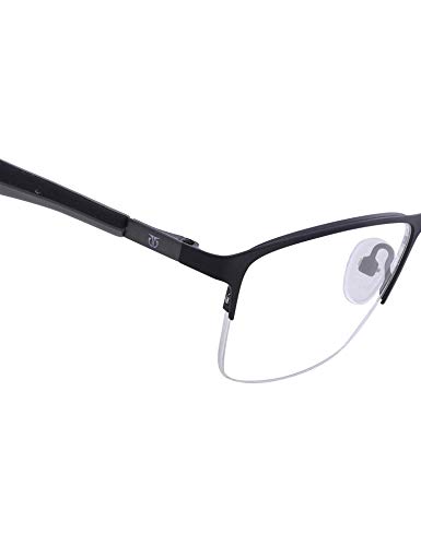 Buy Titan Half Rim Cateye Men Spectacle Frame - (TR1187A1A1|52) Black ...