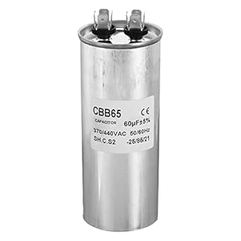 Amazon.com: PATIKIL 60uF 60MDF 370/440VAC Fan Start Capacitor, CBB65 Circular Run Capacitor for ...