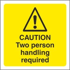caution two person handling required - safety sign board, Foam board ...