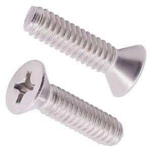 4-40 x 1 (100 pcs) Flat Head Machine Screws, 304 Stainless Steel (18-8 ...