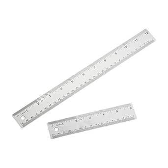 Amazon.com: 2 Pcs Stainless Steel Metal Rulers Non Slip Straight Edge ...