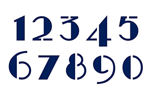 Amazon.com: ART DECO 20s Numbers Stencil - 2 Inch Retro Vintage Basic ...