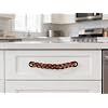 Brute Strength - Leather Drawer Pulls - Braided Cognac - 6 pcs - 6-1/2 ...