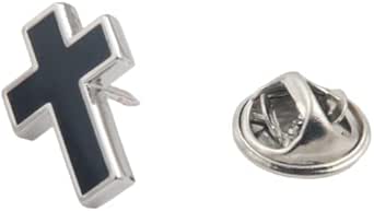 Amazon.com: Chaplain Finish Cross Lapel Pin - Religious Christian Latin ...