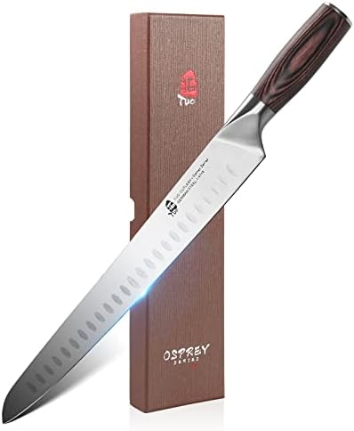 Amazon.com: TUO Slicing Knife 12 inch - Granton Carving Knives Hollow ...