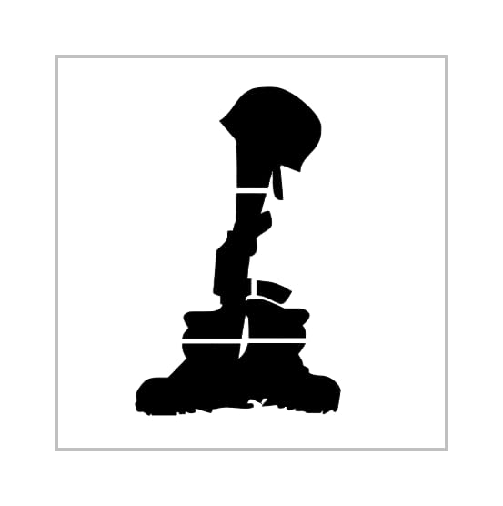 Amazon.com: Battlefield Cross Stencil 4 Inch Military Fallen Soldier ...