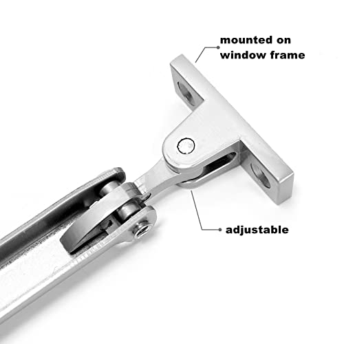 Ruimou 2Pcs 12 Inch Casement Window Latch Adjustable Window Push Rod ...