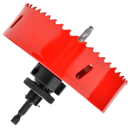 GUOQEE 110mm Hole Saw with Quick Change Arbor, Hole Drilling Cutter HSS ...