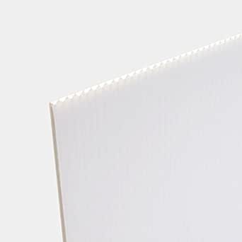 18 in. x 24 in. 4 mm Thick Plastic White Corrugated Twinwall Sheets (15 ...