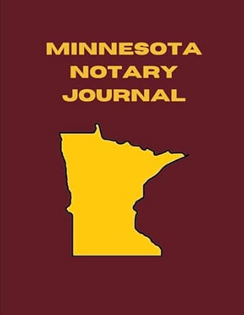 Notary Journal Minnesota: Simple Yet Professional Log Book For Detailed ...