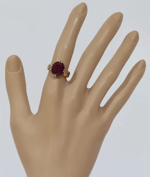 Buy Empirical Jewels Pure Gold Ring Ladies Ruby Gemstone With ...