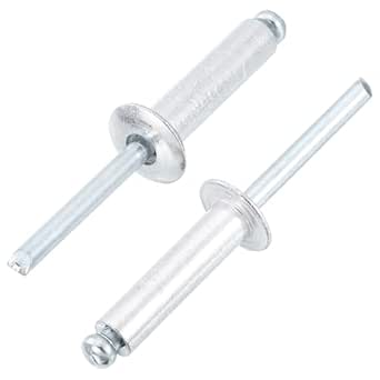 uxcell 25Pcs 1/4"x1" Aluminum Blind Rivets, Aluminum Grip and Steel ...