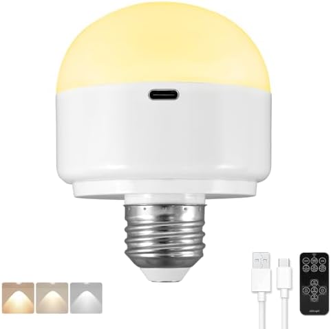 Megastar Battery Operated Light Bulb,Remote Control,50W Equivalent ...
