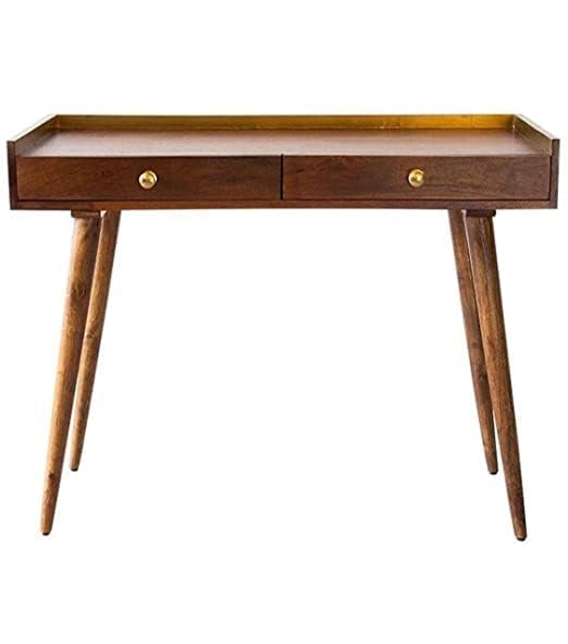 Jdav Solid Wood Study Table | Storage Table with 2 Drawers | Study ...
