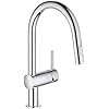 GROHE 31378003 Minta Pull-Out Kitchen Faucet with Sprayer Chrome ...