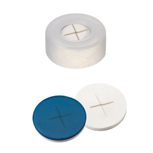 Snap Ring Cap (Transparent) with X-Slitted Septa Silicone/PTFE, pk.100 ...