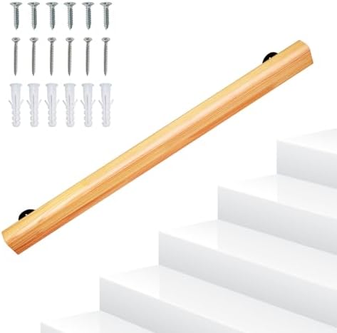 3FT Wooden Stair Handrails, Hand Railings for Stairs Indoor Outdoor ...