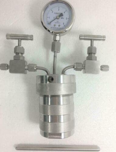 Hydrothermal Synthesis Autoclave Reactor Vessel + Inlet Outlet Gauge ...