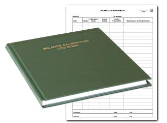 BookFactory Balance Calibration Log Book - 168 Pages, Green Imitation ...