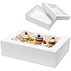 Amazon.com: Mcfleet 16pcs 14x10x4 Rectangle Cake Boxes with Window ...