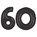 Amazon.com: Black Large Number 60 Mylar Balloons, Large Number 60 ...