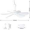 Amazon.com: Xindejia USB Powered Small Ceiling Fan 6 Blades Quiet DC 5V ...
