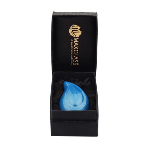 Buy Small Blue Tear Drop Urn Aluminum Funeral | Ashes Urn for Adults and Pets Cremation Metal ...