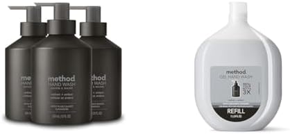Amazon.com : Method Gel Hand Soap, Vetiver + Amber, Reusable Aluminum ...