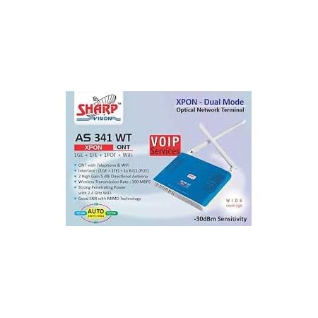 Sharp Vision WiFi Modem Dual Antenna with Voice GPON EPON AS 341 WT ONT ...