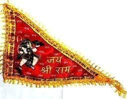 Amazon.com : Balaji Hanuman Bajrangbali Flag Balaji Jhanda 1 mtr ...