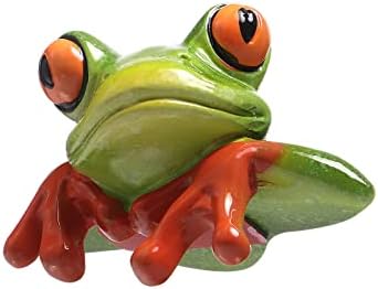 Amazon.com: 2 Pcs Funny Resin Frogs Decor, 3D Creative Craft Animal ...