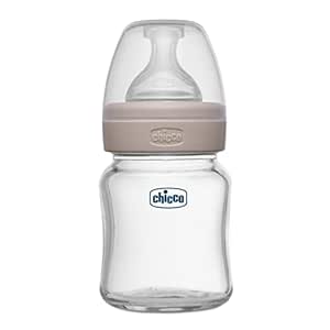 Buy Chicco Well-Being Glass Feeding Bottle (120ml, Slow Flow) Neutral Online at Low Prices in ...