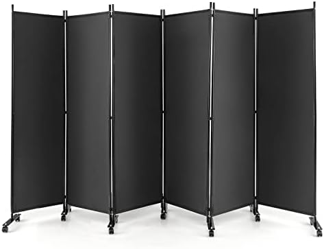 Amazon.com: Giantex 5.7Ft 6-Panel Folding Room Divider with Rollers ...