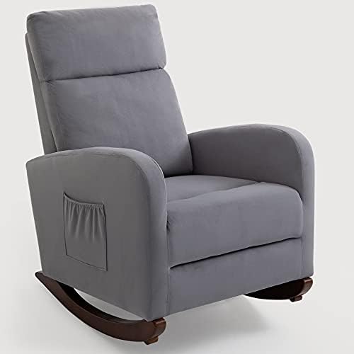 Amazon.com: Modern Rocking Chair for Nursery, Upholstered Glider Rocker ...
