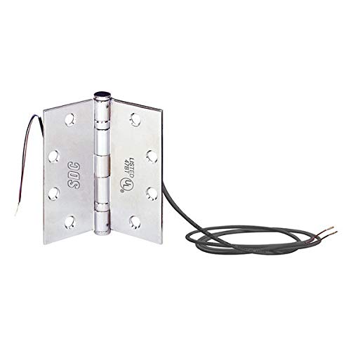 Power Transfer Hinge, Satin Chrome, 4Cndtr - Security And Surveillance ...
