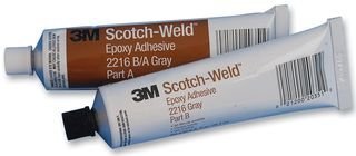 2216 B/A Gray Adhesive, High-Peel/Sheer, Epoxy, Tube, Grey, 3.33 fl.oz (US), 2216 Series, Pack ...